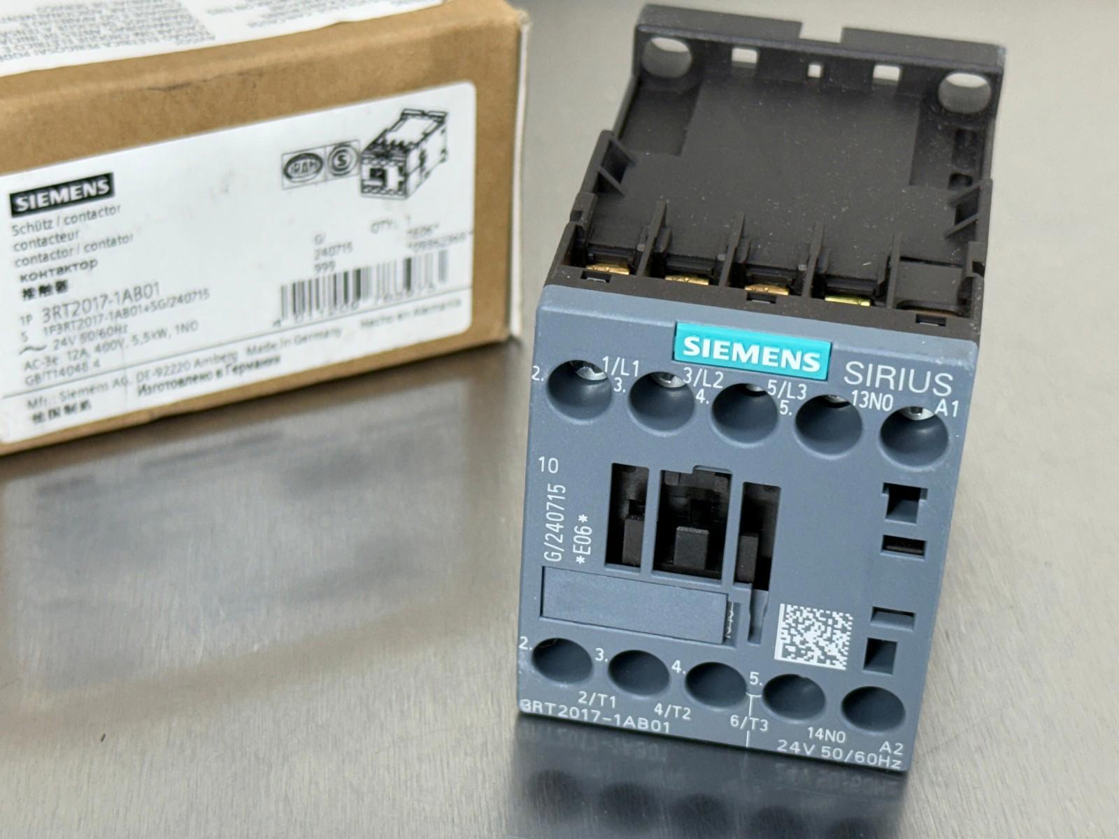 Siemens 3RT2017-1AB01 Contactor Sirius – Gen3 Industrial Supply