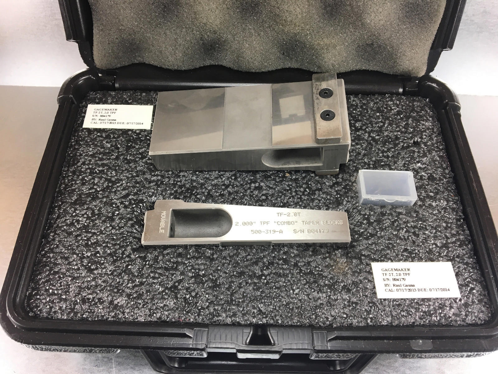 Gagemaker TF-2.0T 2.000" Taper Block Gage Set w/ 2.0 TPF Connectors ...