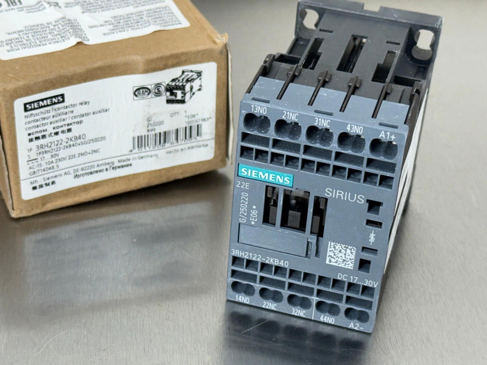 Siemens 3RH2122-2KB40 Contactor Relay Sirius – Gen3 Industrial Supply